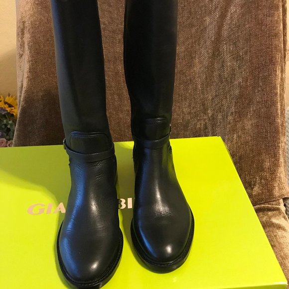 Gianni Bini | Shoes | Gianni Bini Black Leather Boots | Poshmark